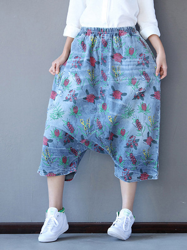 Original Embroidered Denim Capri-Pants – Sizrz